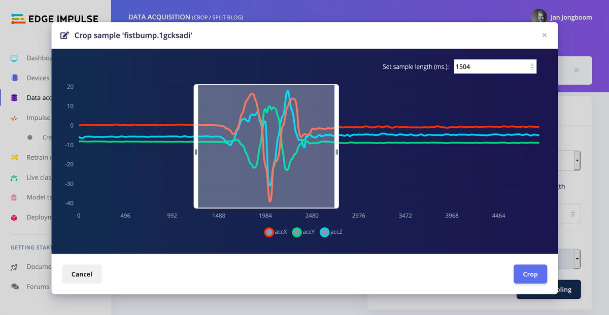 Cropping and Splitting Data From the Studio