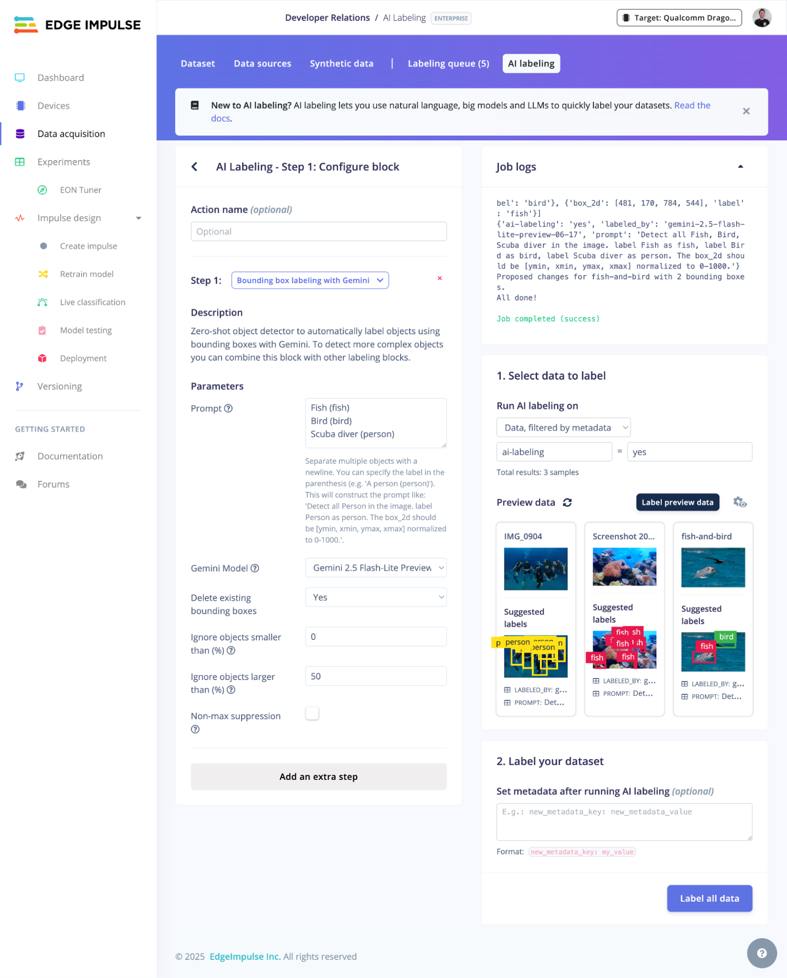 Introducing Our New AI-Labeling Block with Gemini for Zero-Shot Labeling